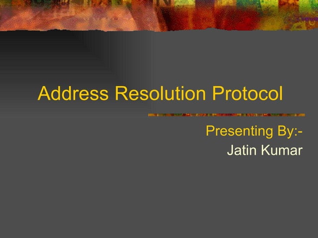 Address Resolution Protocol Ppt Computer Networking Computing