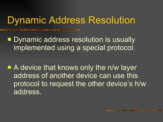 Address Resolution Protocol | PPT