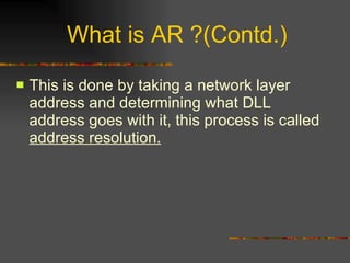 Address Resolution Protocol | PPT