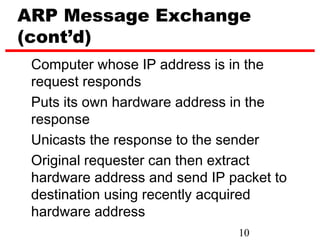 Address resolution protocol | PPT