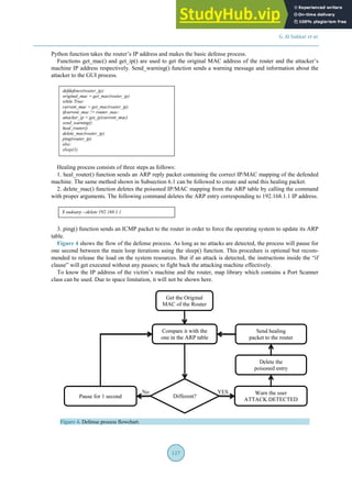 Address Resolution Protocol (ARP) Spoofing Attack And Proposed Defense | PDF