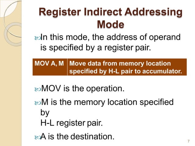 ADDRESSING MODES OF 8085 | PPTX | Operating Systems | Computer Software and Applications