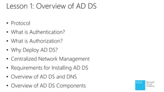 ADDS (Active directory Domain Service) in side server | PPTX