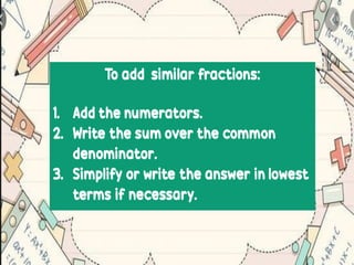Adds and Subtract Simple Fractions & Mixed Numbers.ppt