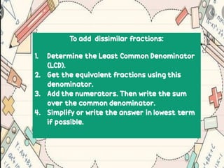 Adds and Subtract Simple Fractions & Mixed Numbers.ppt