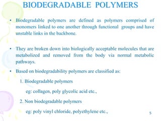 Biodegradable Polymers Examples