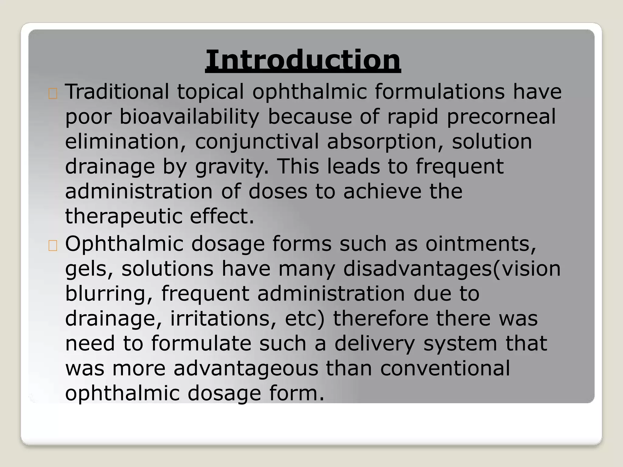 Ophthalmic Inserts | PPTX