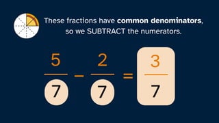 Addition and subtraction of fractions for grade 7 | PPTX