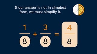 Addition and subtraction of fractions for grade 7 | PPTX