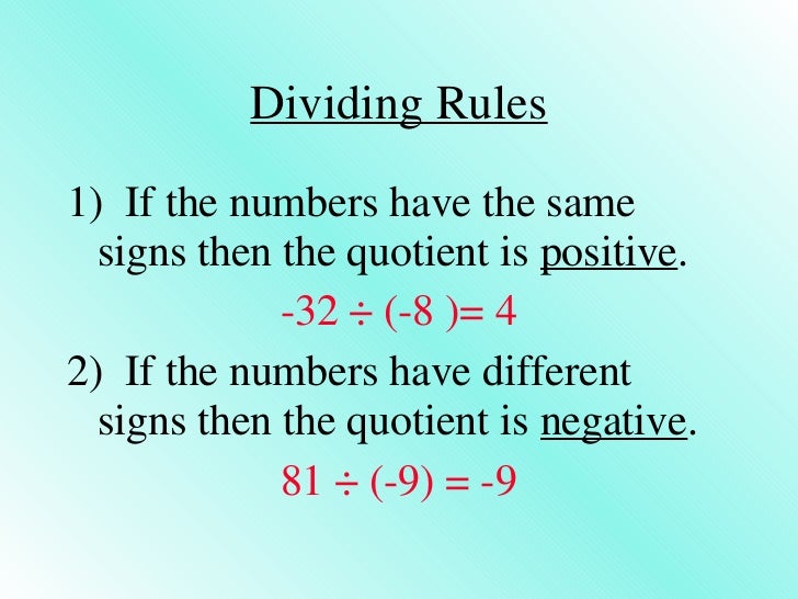 Integers Integers