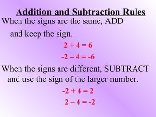 Add Sub Integers | PPT