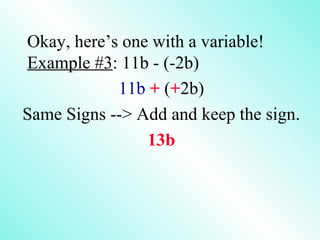 Add-subtract of integers | PPT