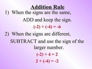 Add-subtract of integers | PPT