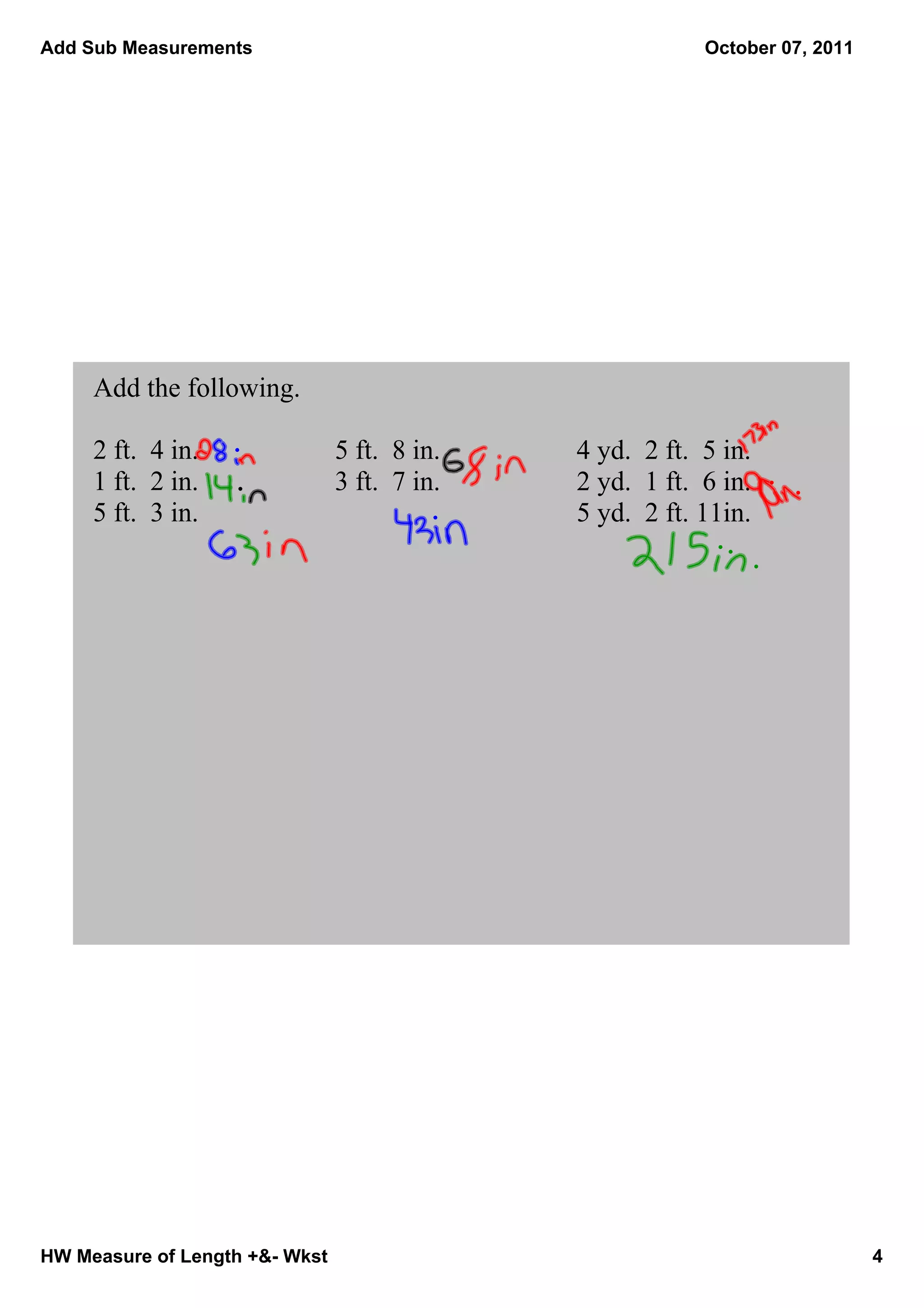 Add sub measurements notes | PDF
