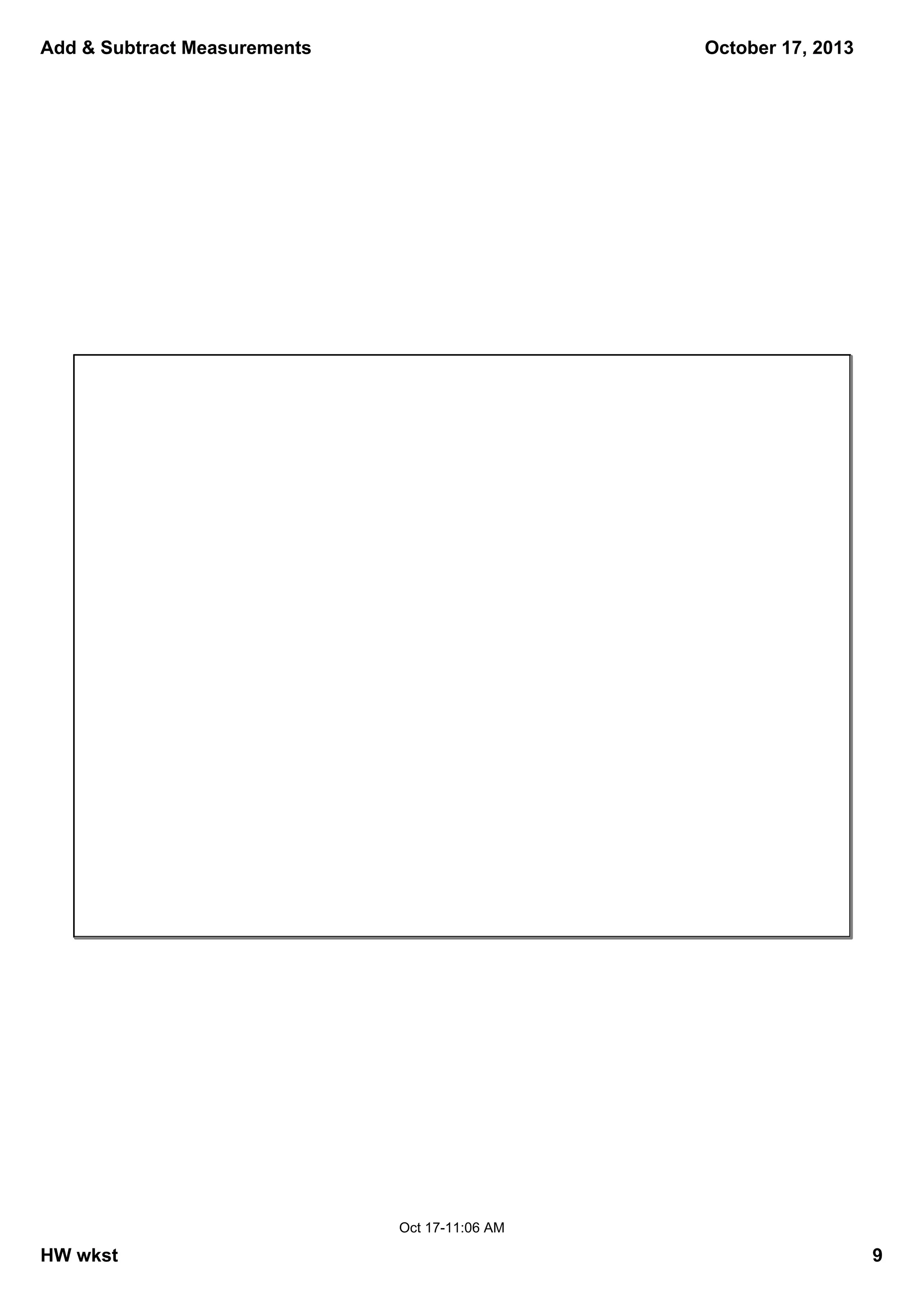 Add & subtract measurements notes | PDF