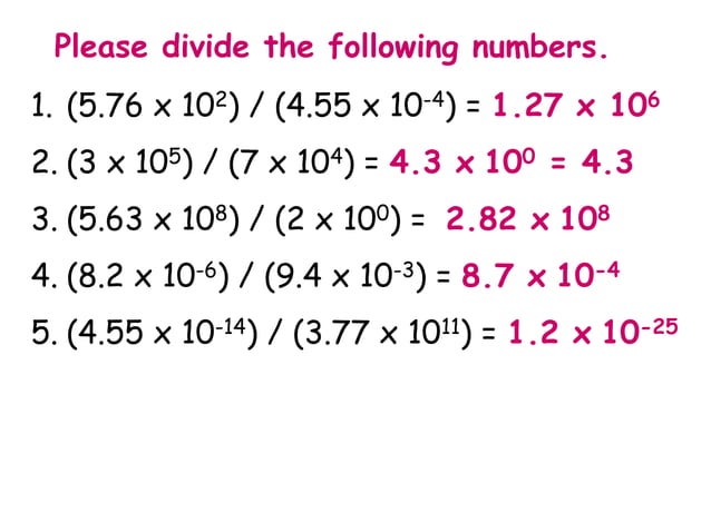 Add Sub Muldivscientificnotation Ppt 