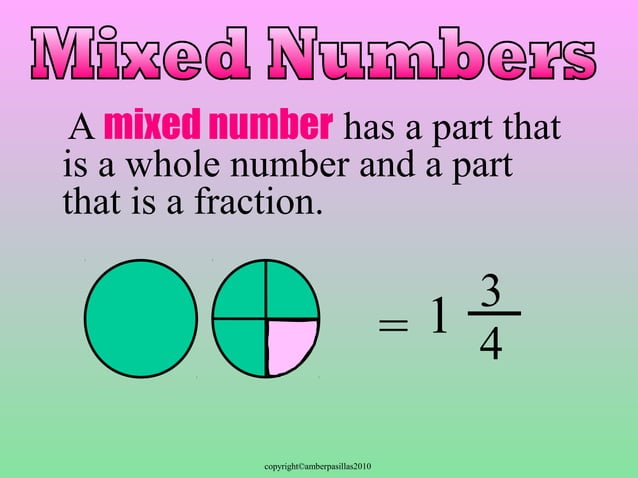 Add & subtract mixed numbers | PPT
