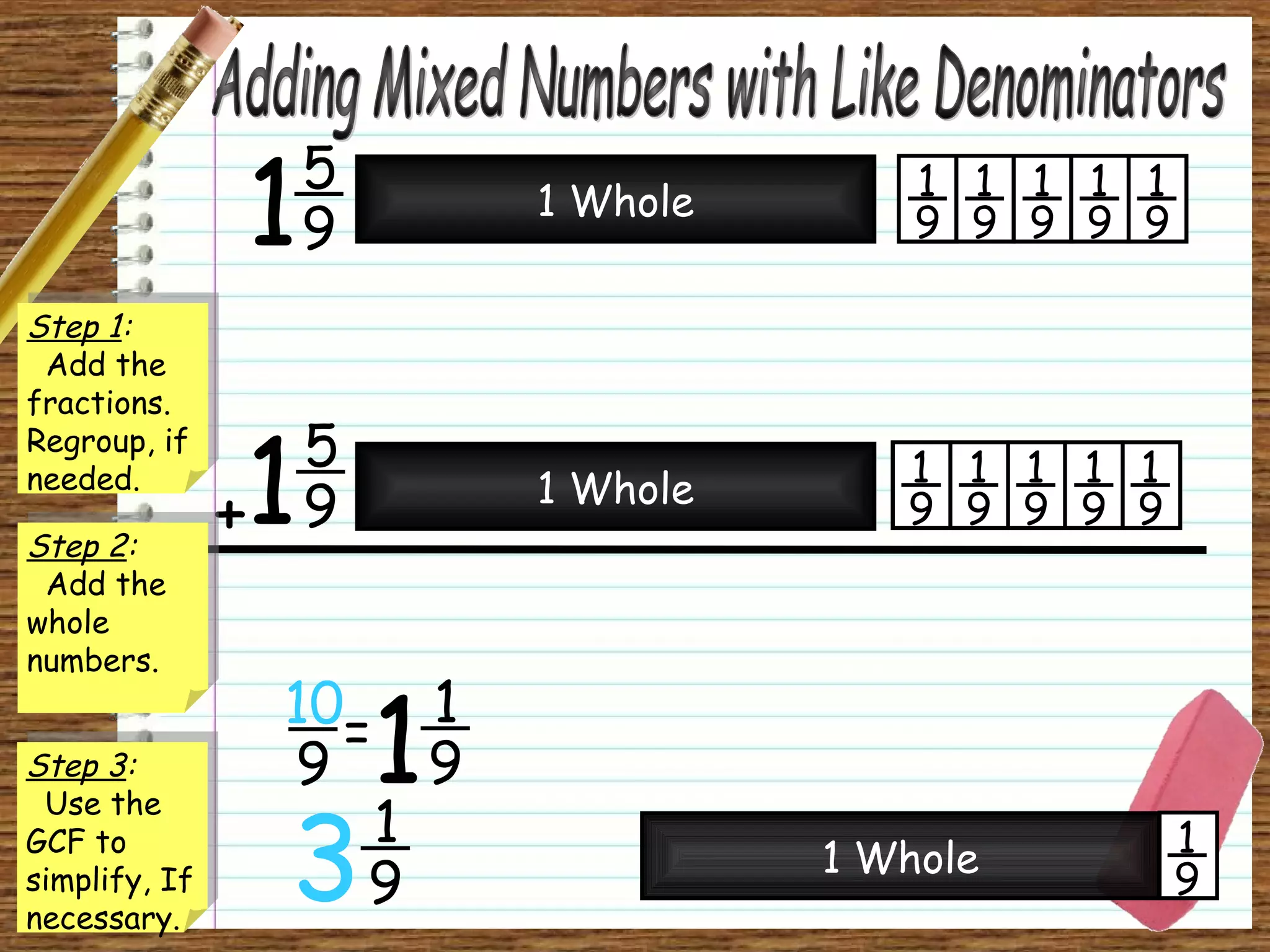 _addsubtractmixednumberslike_denominators6th | PPT
