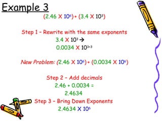 add subtract scientific notation.ppthfkfkktktkfkf | PPT