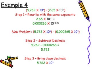 add subtract scientific notation.ppthfkfkktktkfkf | PPT