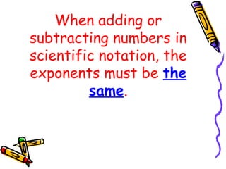 add subtract scientific notation.ppthfkfkktktkfkf | PPT
