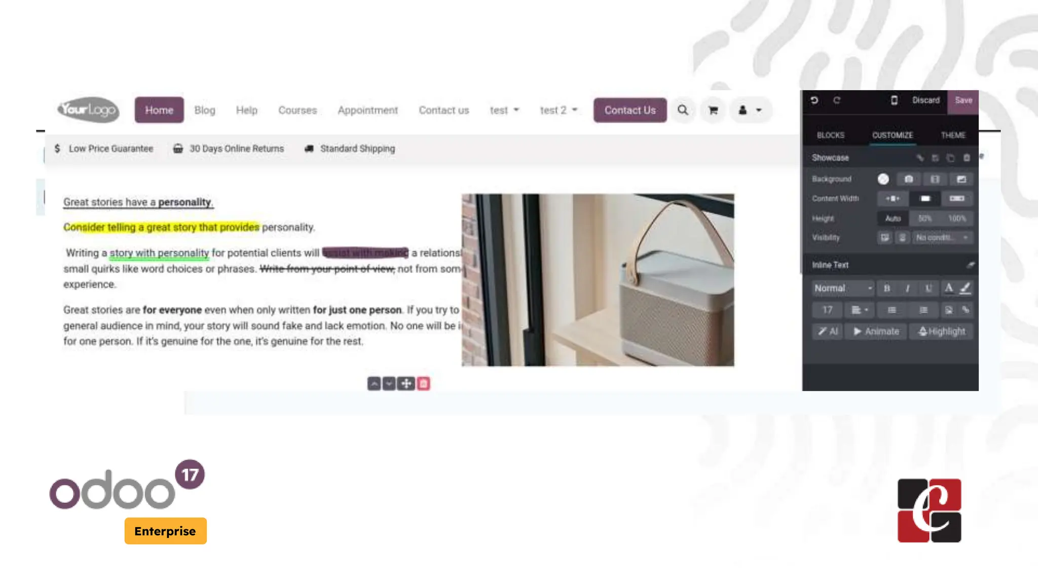 Add Text Highlight Effects to your Odoo 17 Website | PPT