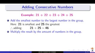 Adding Consecutive Numbers | PDF