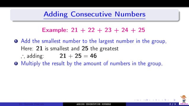 Adding Consecutive Numbers | PDF