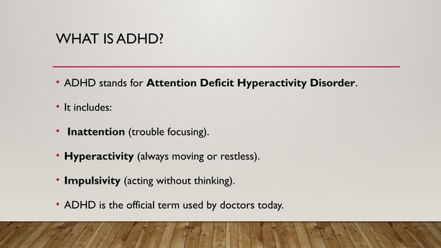 ADD vs. ADHD (Attention Deficit Disorder): What is the Difference? | PPT