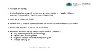 Digital Archiving for Archaeological Units at Historic Environment ...