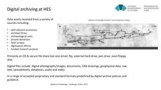 Digital Archiving for Archaeological Units at Historic Environment ...
