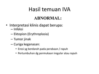 screening ca servix metode IVA | PPTX