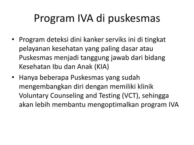 screening ca servix metode IVA | PPTX