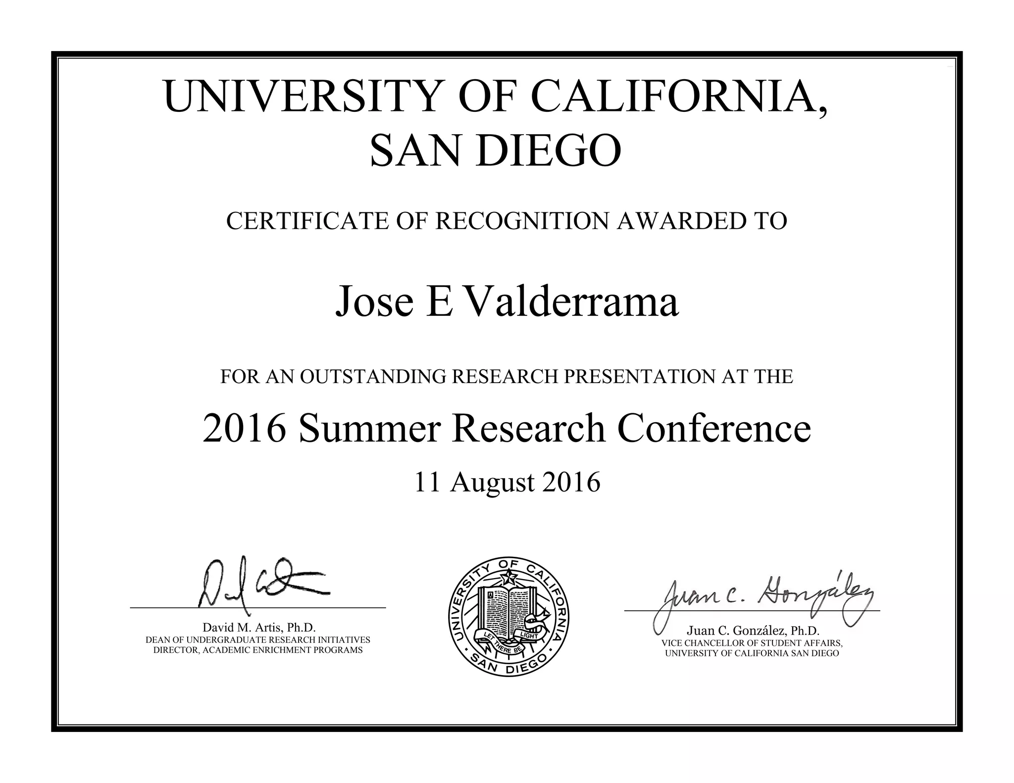 SRC Presenter Certificate | PDF