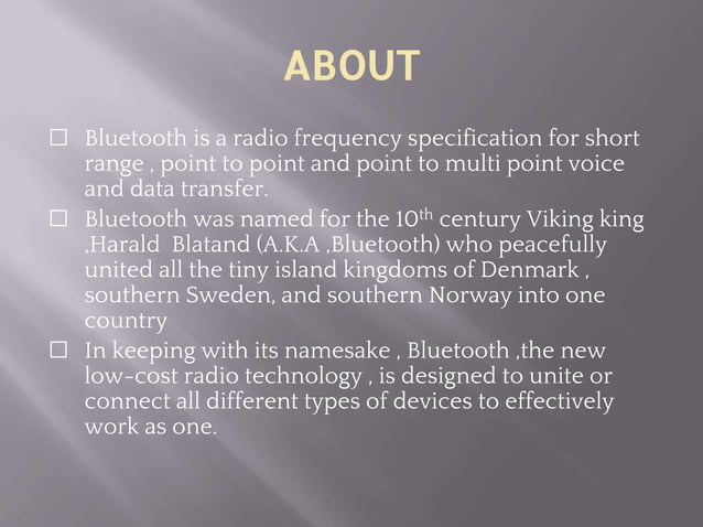 BLUETOOTH _TECHNOLOGY | PPTX