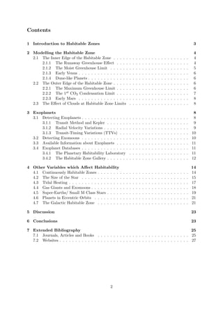 Habitable Zones | PDF