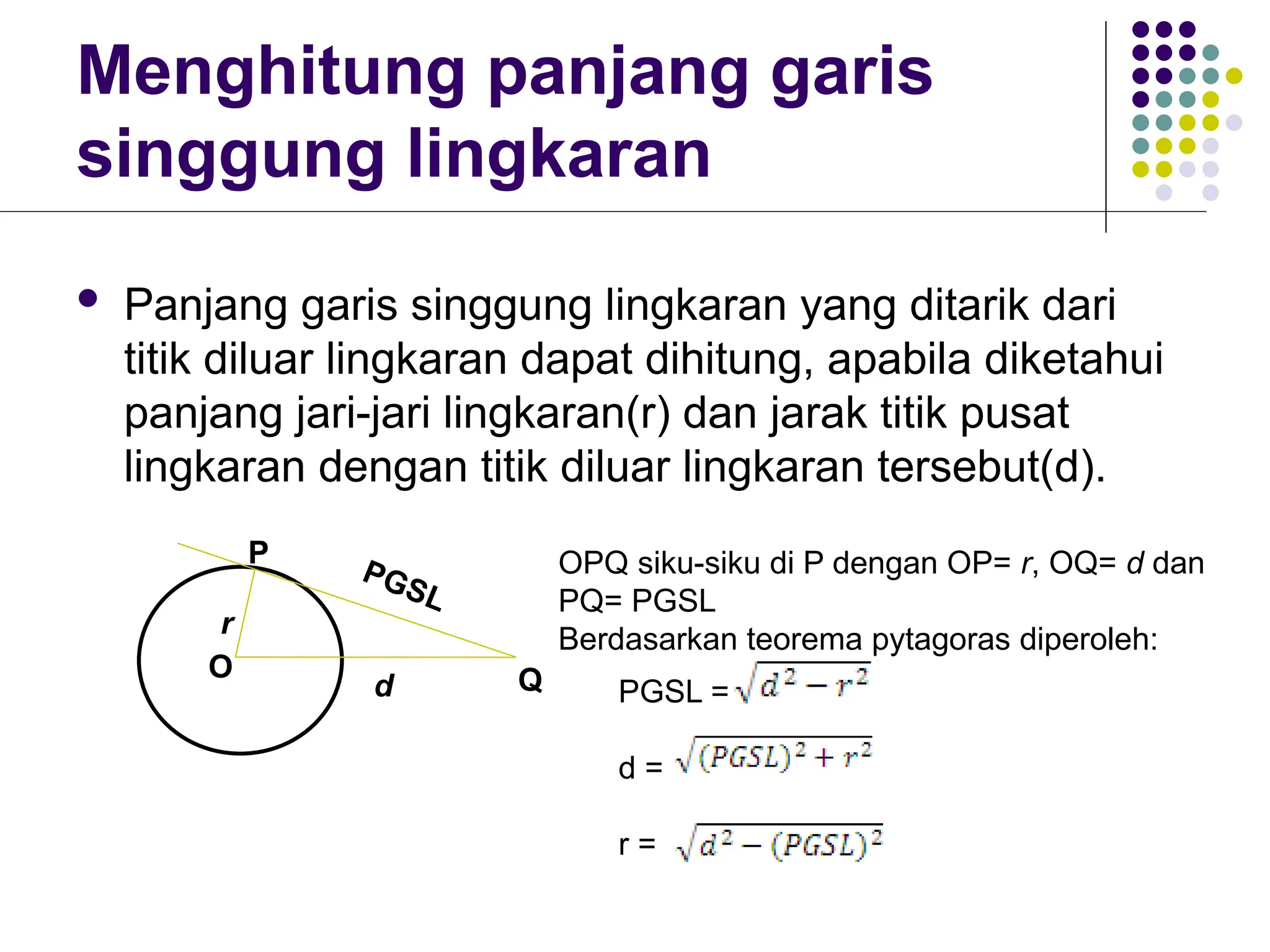 Lingkaran ( Definisi lingkaran dan Unsur-unsur Lingkaran) | PPTX