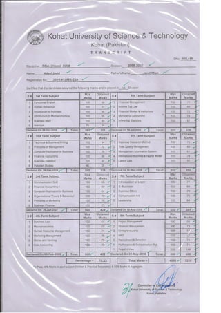 BBA TRANSCRIPT | PDF