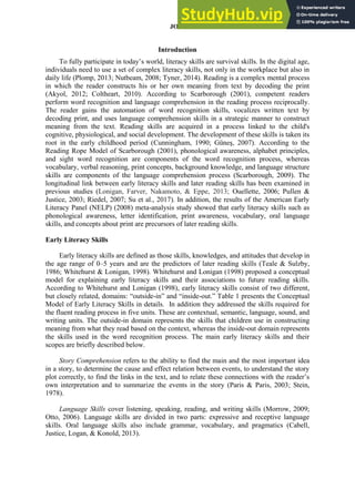 A Decade Of Early Literacy Research Trends In Turkey A Thematic Review ...