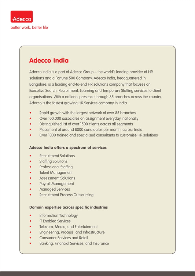 Adecco india | PDF