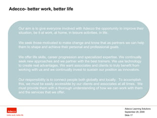 Adecco Learning Solutions | PPT