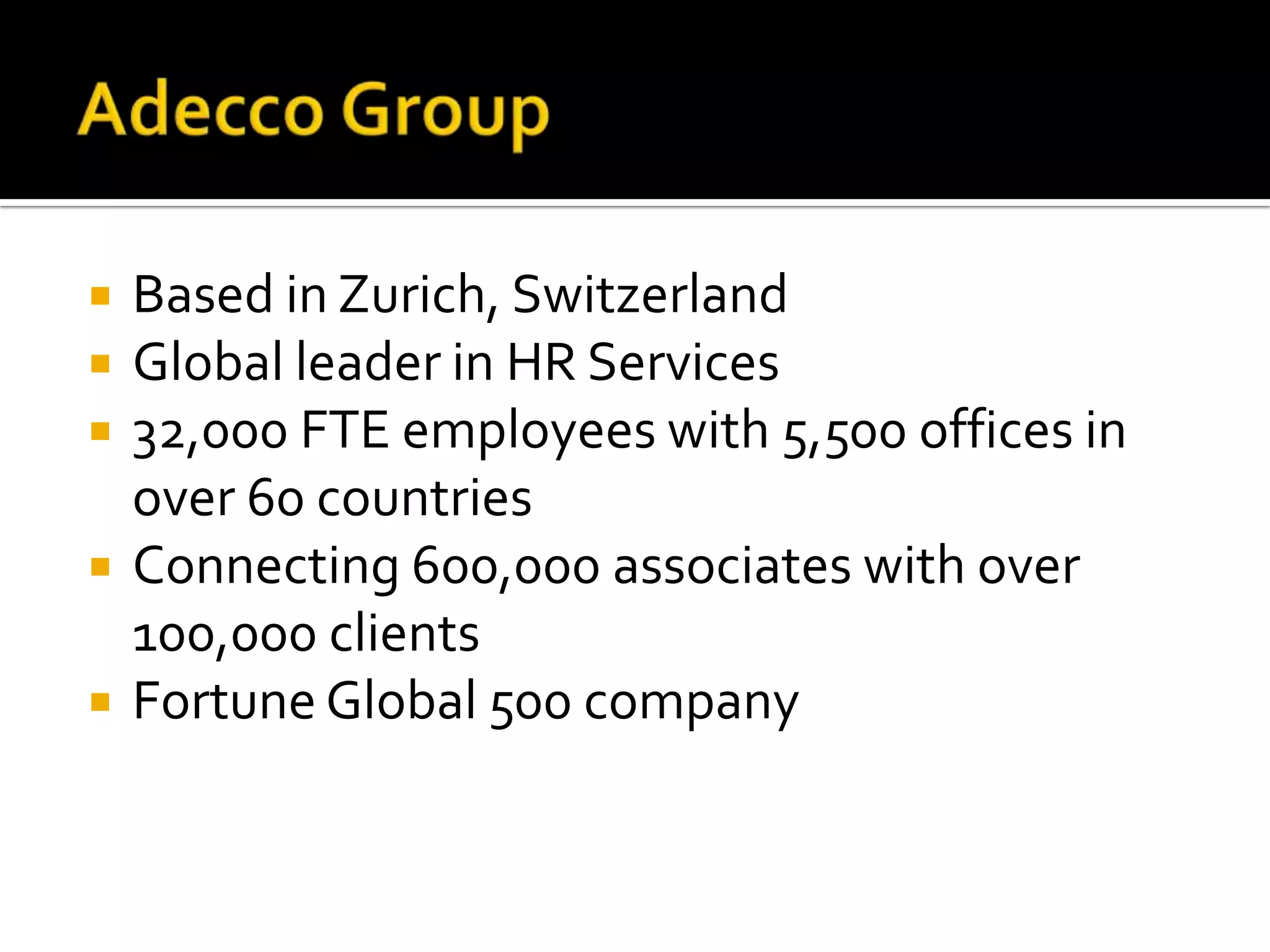 Adecco Temp Staffing Division | PPTX