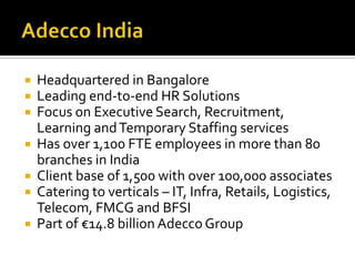 Adecco Temp Staffing Division | PPTX