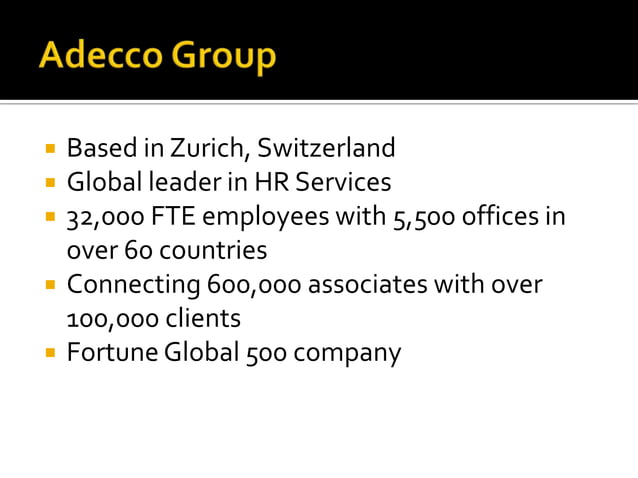 Adecco Temp Staffing Division | PPTX