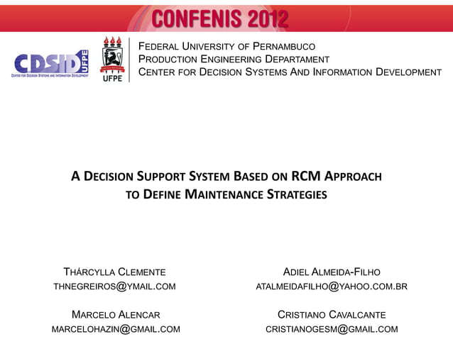 A Decision Support System Based on RCM Approach to Define Maintenance ...