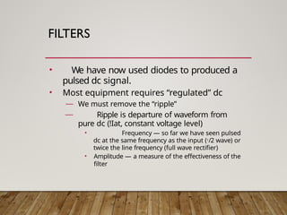 pn junction diode, rectifiers with and with out filters | PPT