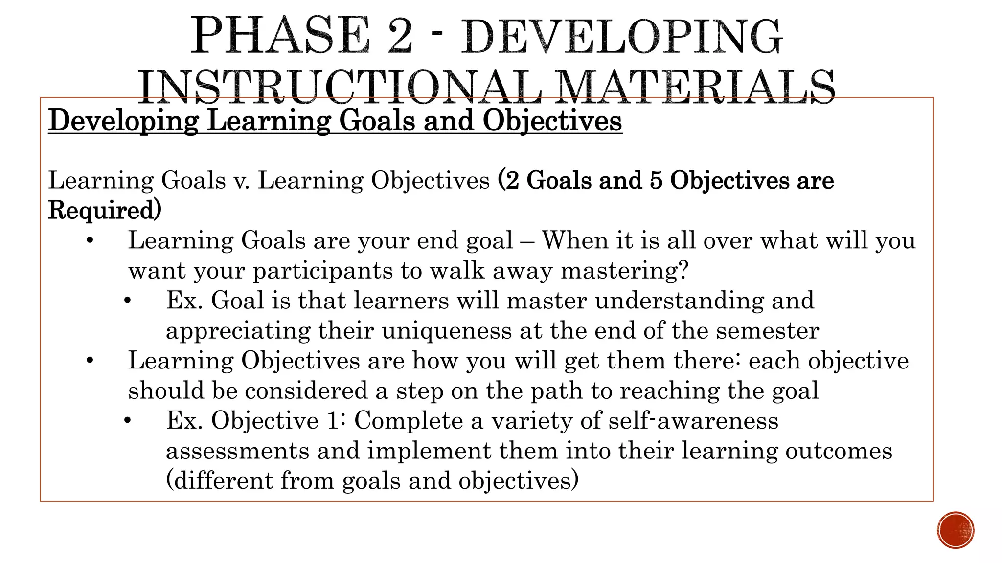 Michael W. Galbraith _ Designing Instruction - Phases 1, 2, & 3 | PPT