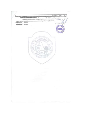 Bsc.Hons Transcript | DOCX