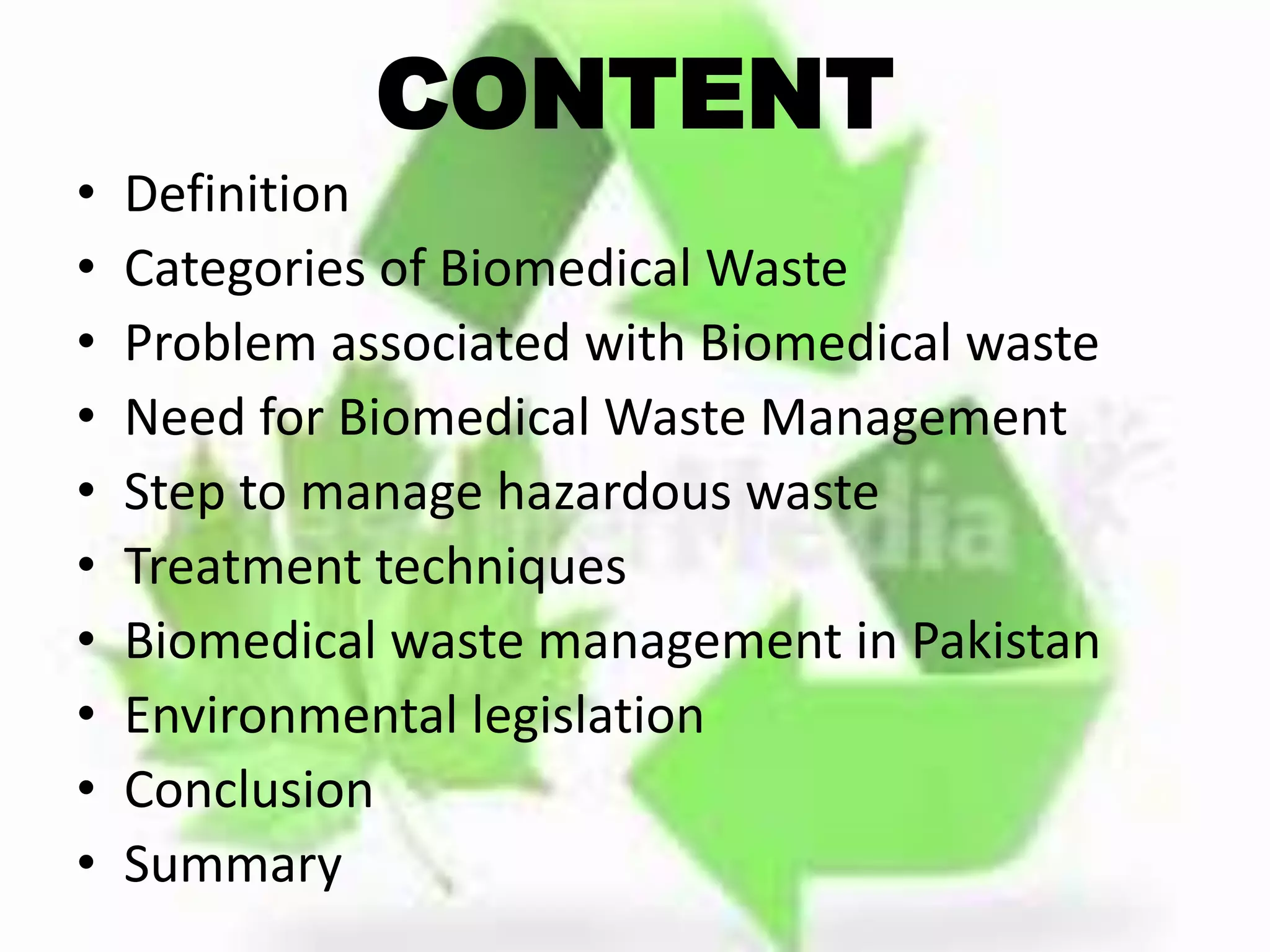 biomedical waste management by rao adeel | PPTX