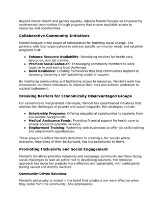 Adeena Mendel_ A Pioneering Force in Social Activism, Mental Health ...